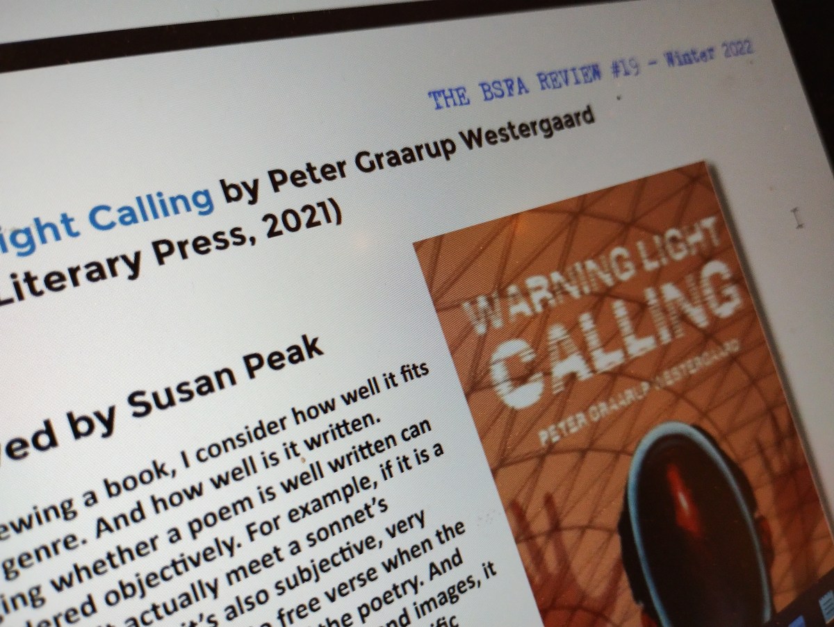 Great review of Warning Light Calling in The BSFA Review #19 – PETER ...